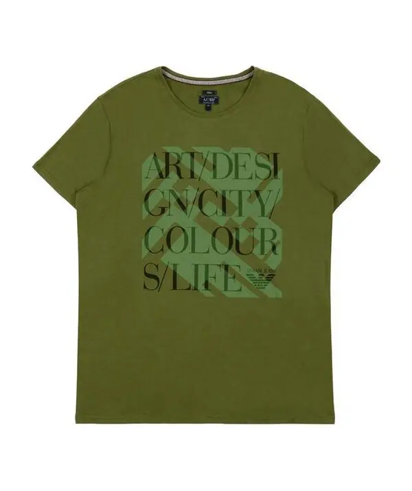 Emporio Armani Round Collar Printed T-shirt