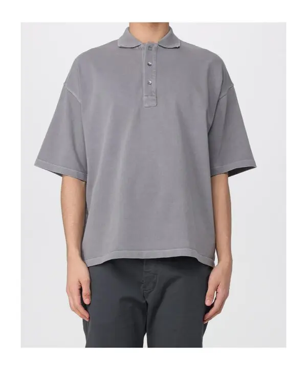 Barena Venezia Buttoned Logo Embroidered Polo Shirt - Grey