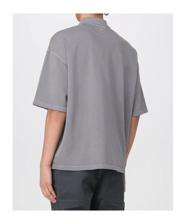Barena Venezia Buttoned Logo Embroidered Polo Shirt - Grey