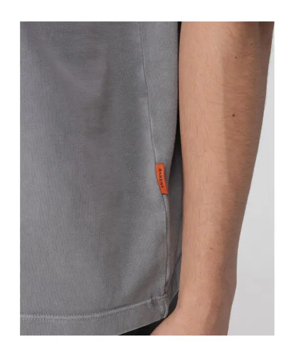 Barena Venezia Buttoned Logo Embroidered Polo Shirt - Grey