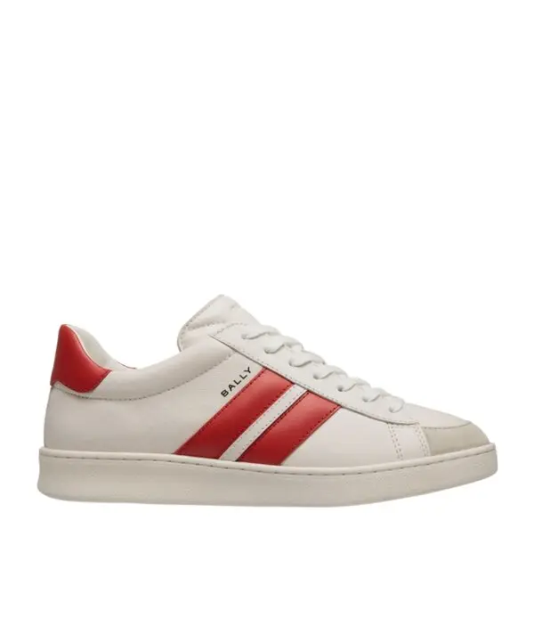 Bally Tyger Leather Sneakers With Striped Detail - Nude