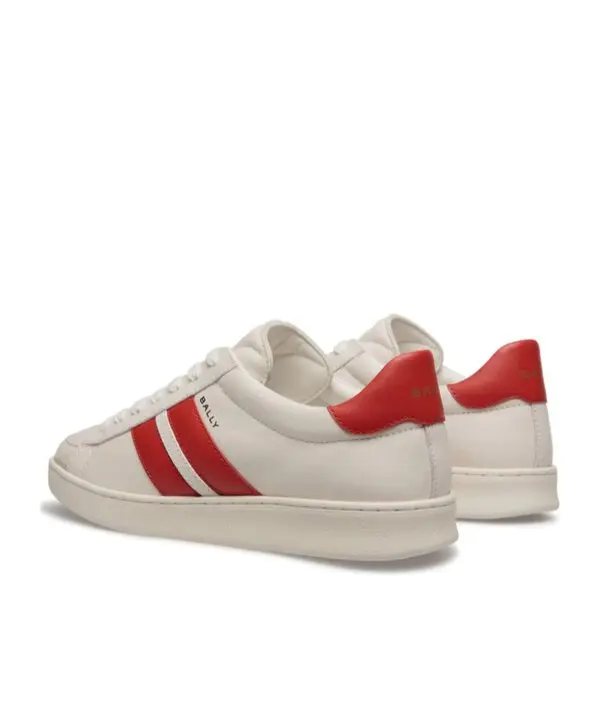 Bally Tyger Leather Sneakers With Striped Detail - Nude