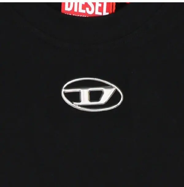 DIESEL® Oval D-logo Crewneck T-shirt - Black