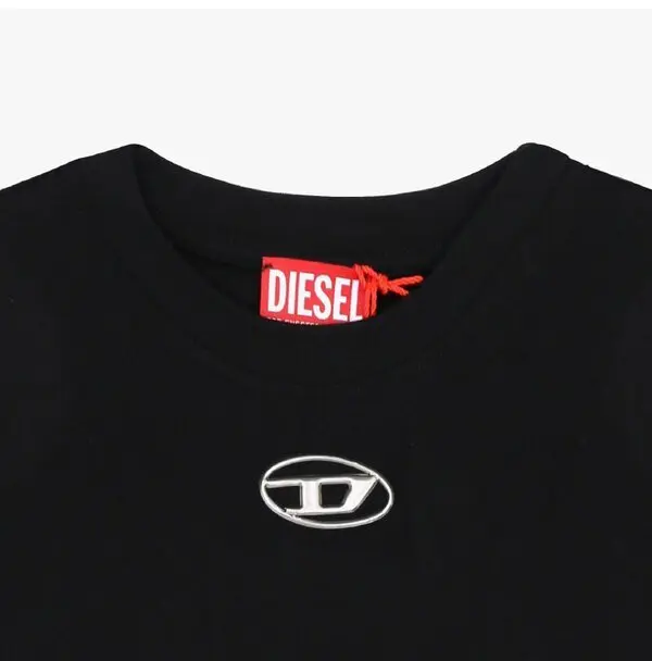DIESEL® Oval D-logo Crewneck T-shirt - Black