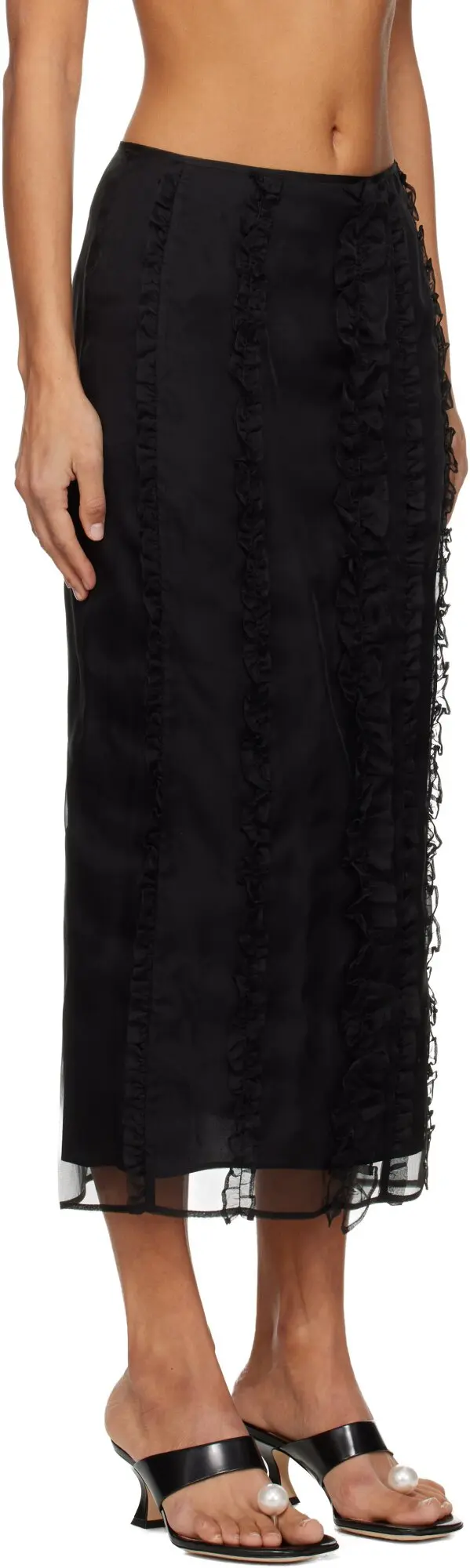 Cecilie Bahnsen Ruffled Midi Skirt