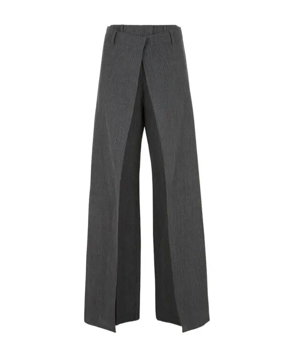 Fendi Wide-leg Trousers With Double-layer Effect