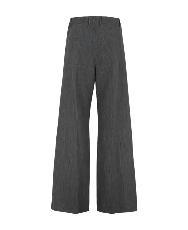 Fendi Wide-leg Trousers With Double-layer Effect