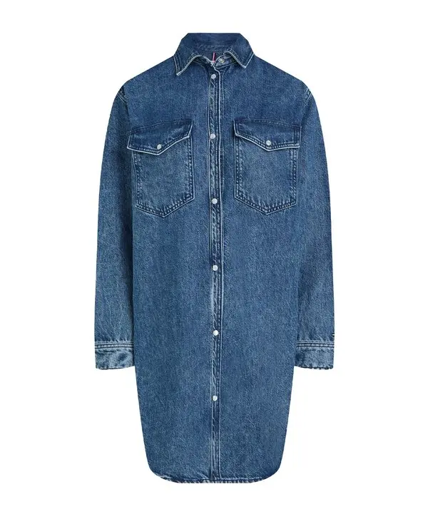 Tommy Hilfiger Long-sleeved Denim Shirt Dress