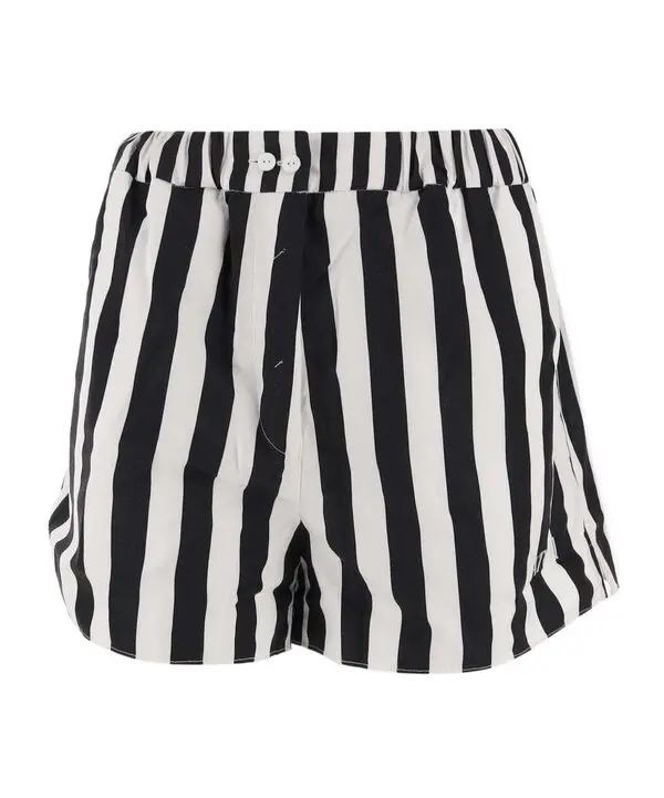 PATOU Riviera Striped Bermuda Shorts - Black