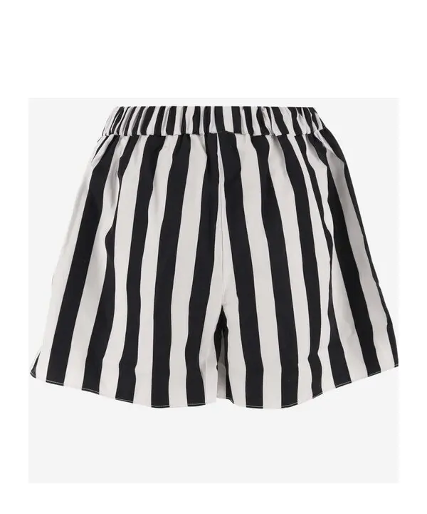 PATOU Riviera Striped Bermuda Shorts - Black