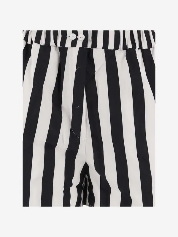 PATOU Riviera Striped Bermuda Shorts - Black