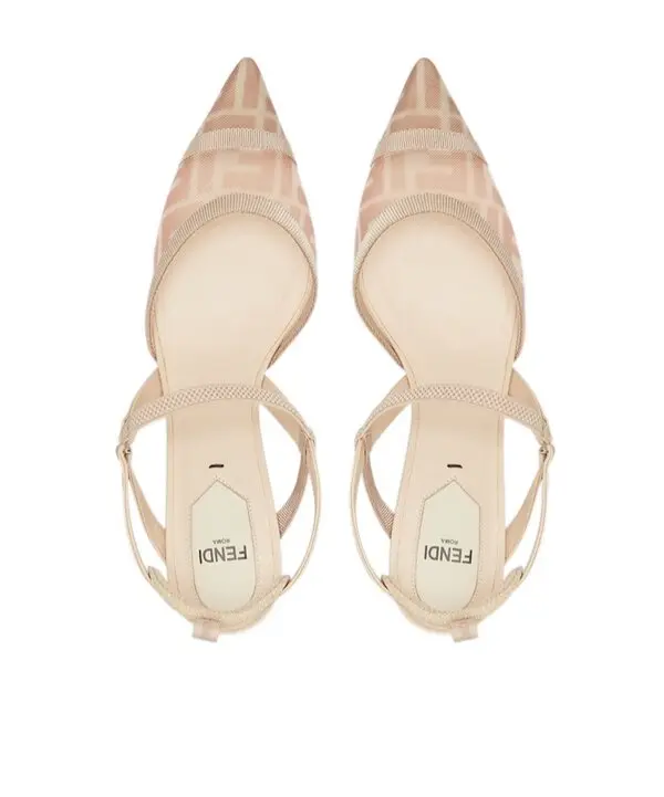 Fendi Monogrammed Pointed-toe Pumps
