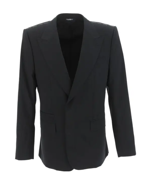 Dolce & Gabbana Dolce Gabbana Single-breasted Long-sleeved Blazer - Black