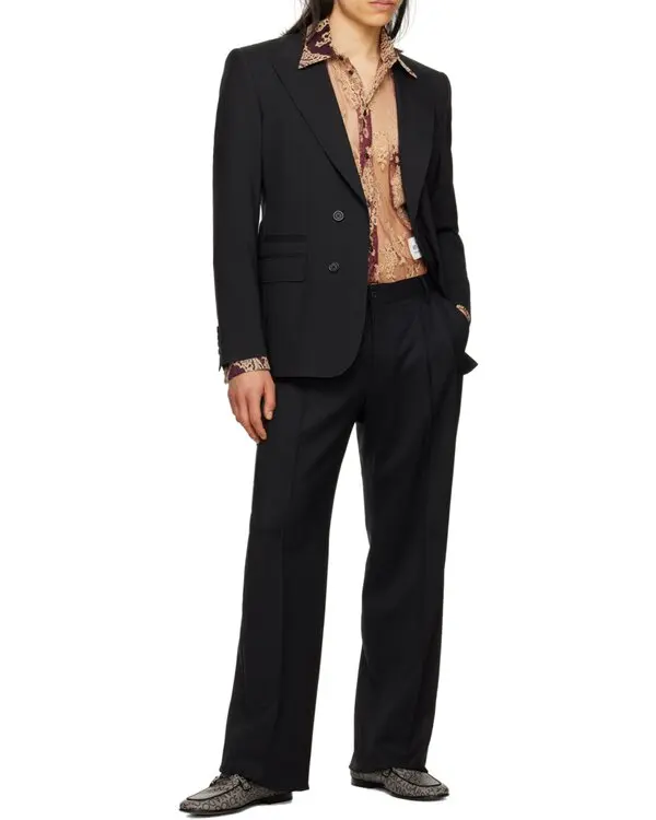 Dolce & Gabbana Dolce Gabbana Single-breasted Long-sleeved Blazer - Black
