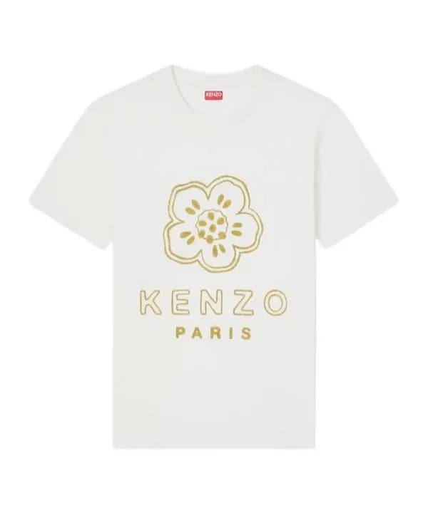 Kenzo Boke Flower' Embroidered Slim T-shirt In Cotton