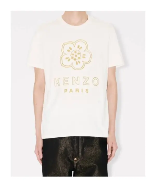 Kenzo Boke Flower' Embroidered Slim T-shirt In Cotton