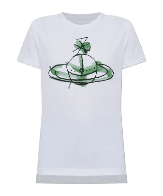 VIVIENNE WESTWOOD Orb Print Crewneck T-shirt - White