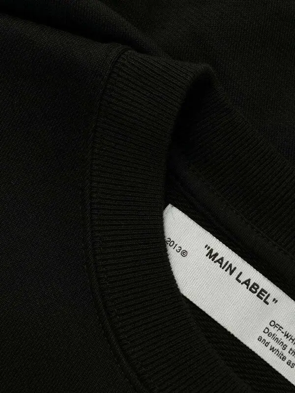 Off-White Graffiti Logo Cotton Sweatshirt - Black