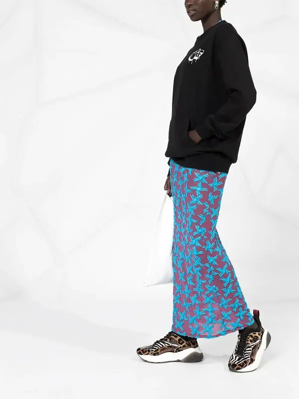 Off-White Graffiti Logo Cotton Sweatshirt - Black