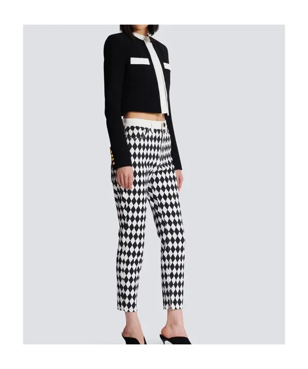 Balmain Two-tone Crepe Spencer Jacket