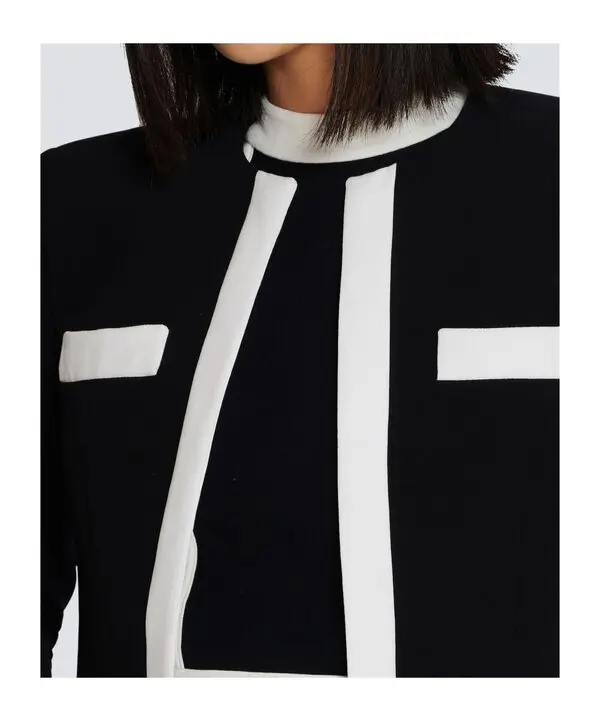 Balmain Two-tone Crepe Spencer Jacket