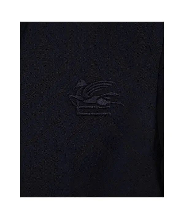 Etro Double-breasted Blazer With Notched Lapel - Black
