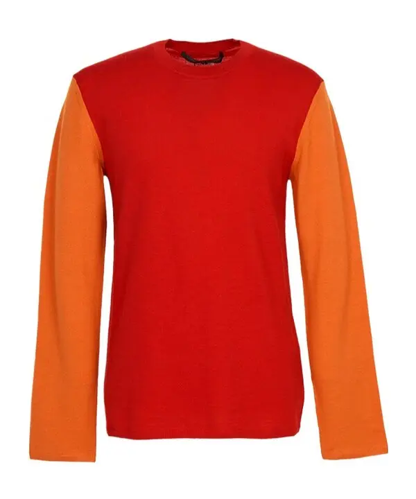 Comme Des Garçons Long-sleeved Crew Neck Sweater - Red
