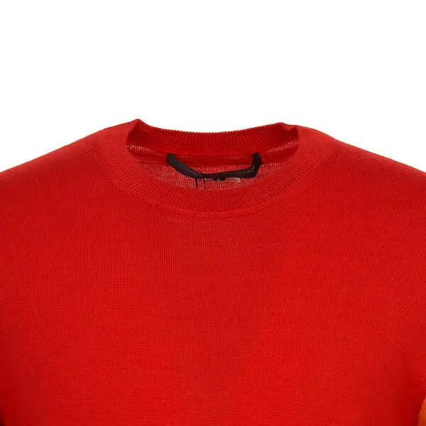Comme Des Garçons Long-sleeved Crew Neck Sweater - Red