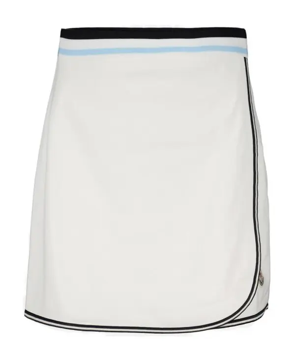 Moncler A-line Logo Patch Tennis Skirt - White