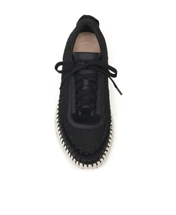 Chloé Nama Lace-up Sneakers - Black