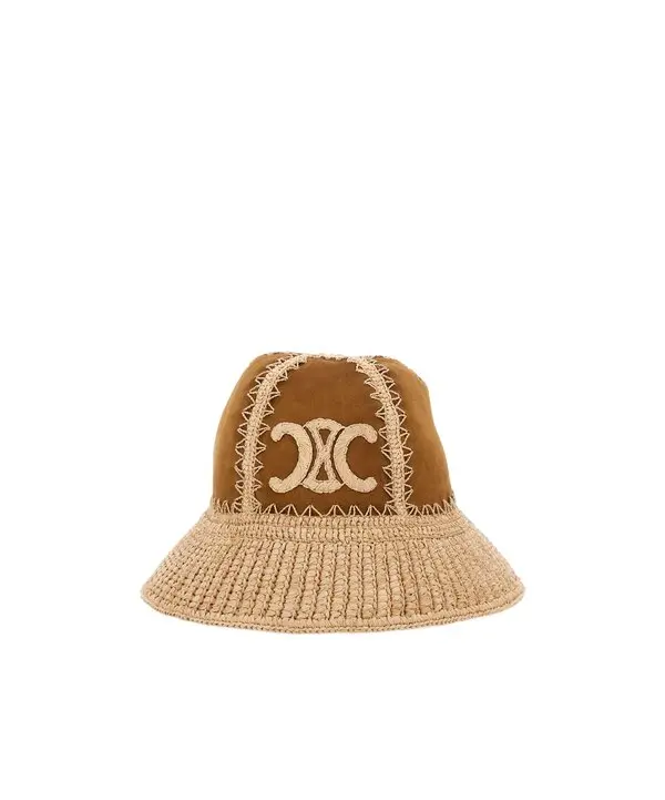 Celine Wide Brim Hat - Nude