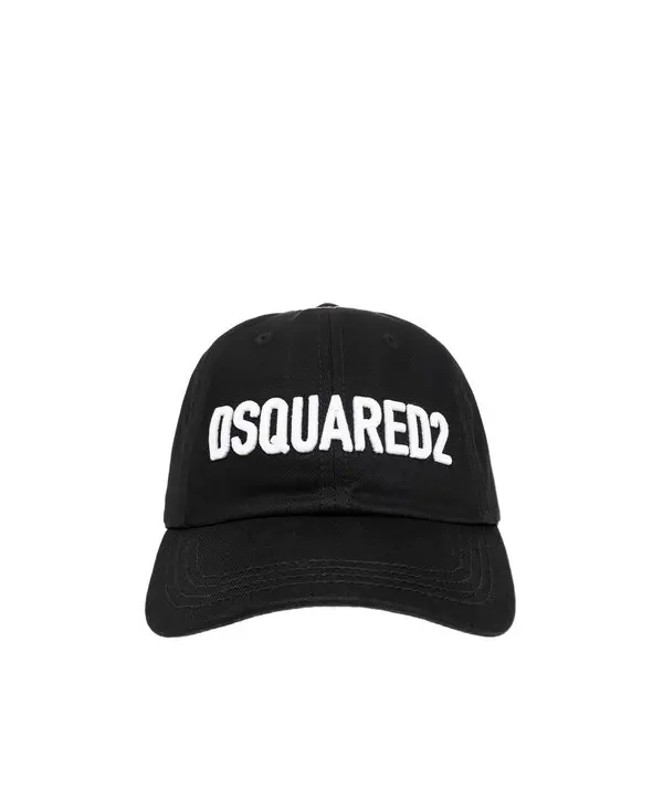 Dsquared2 Logo Embroidered Curved Peak Cap - Black