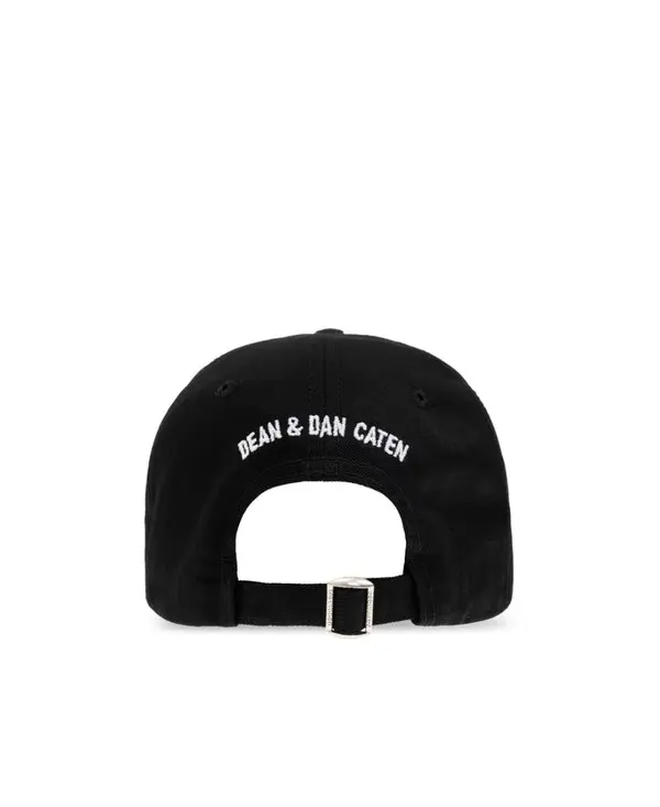 Dsquared2 Logo Embroidered Curved Peak Cap - Black