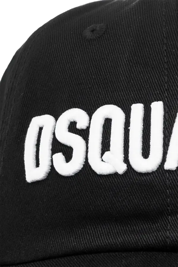 Dsquared2 Logo Embroidered Curved Peak Cap - Black