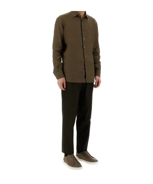 Zegna Pleated Cropped Pants