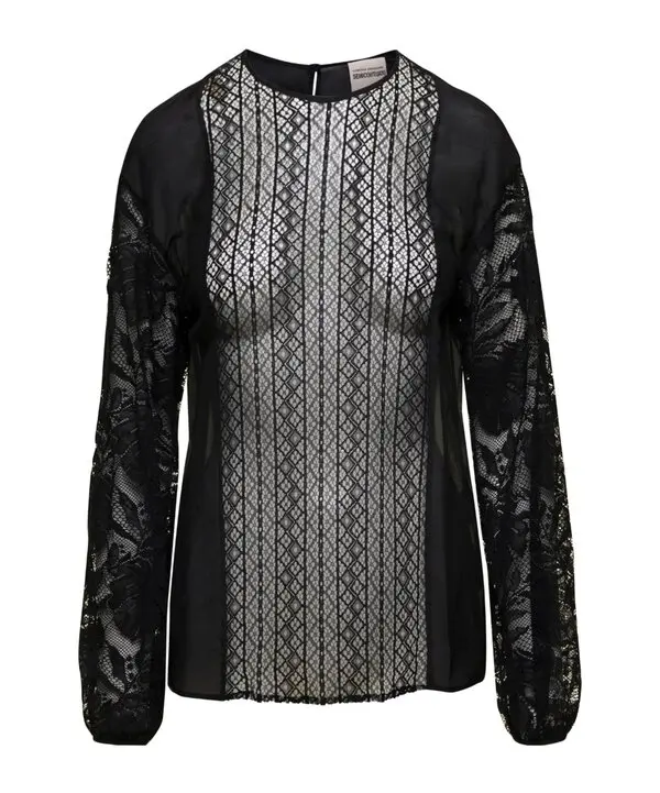SEMICOUTURE Long-sleeved Lace Blouse