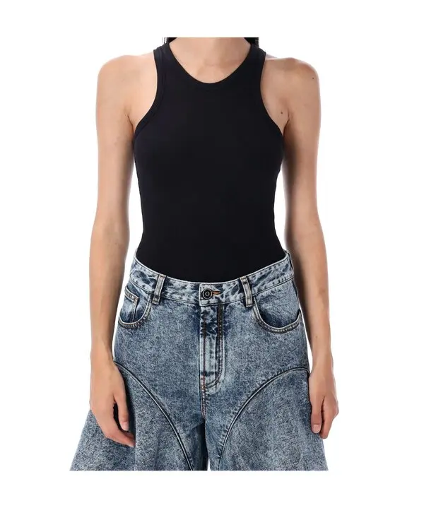 Alaïa Sculpting Rib Jersey Bodysuit