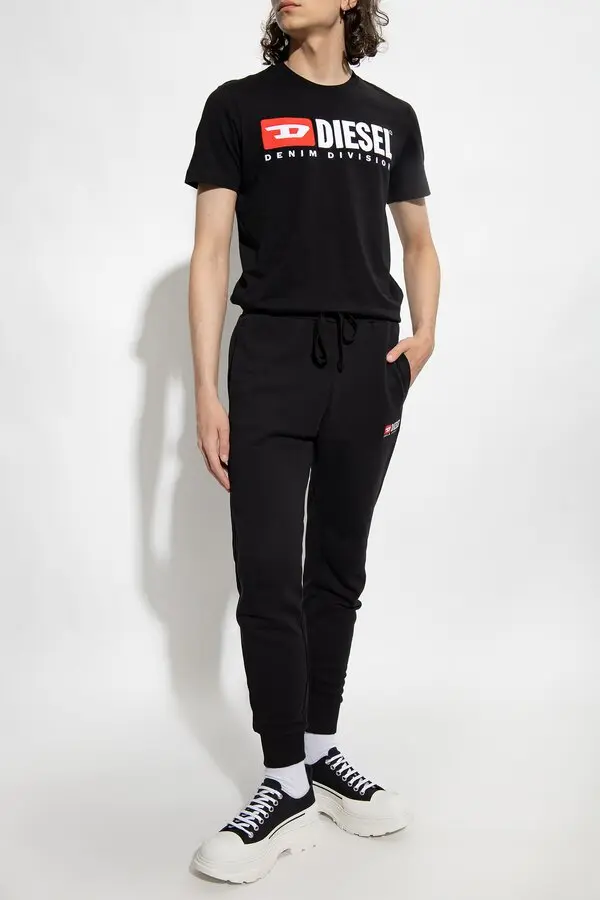 DIESEL® Embroidered-logo Detail Track Pants