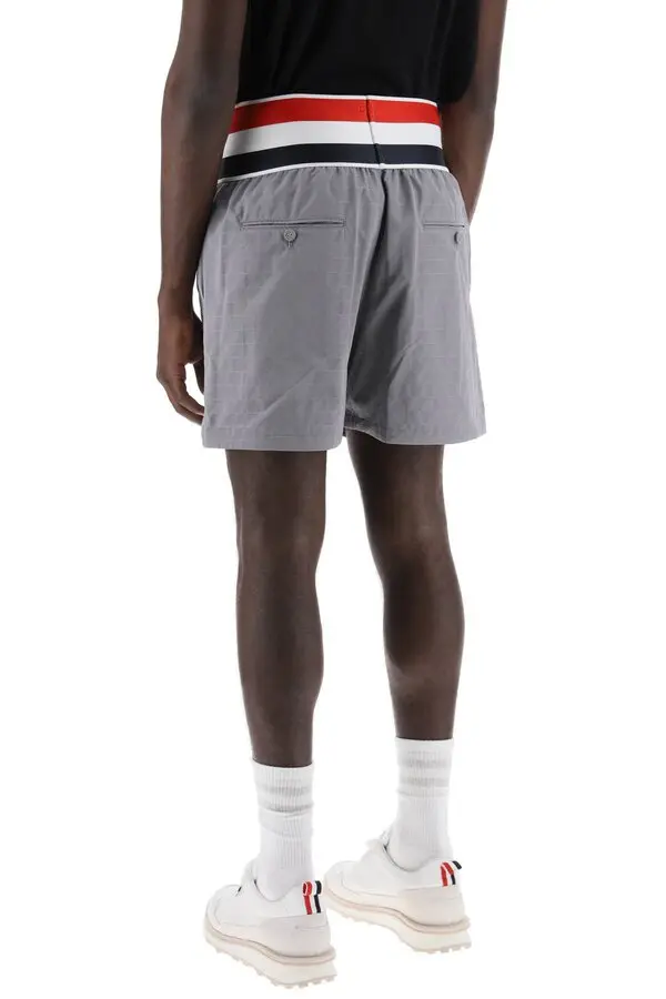 Thom Browne Ripstop Logo Tag Bermuda Shorts