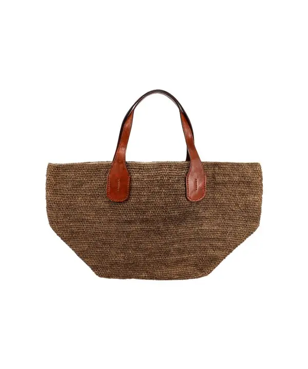 IBELIV Woven Tote Bag - Brown