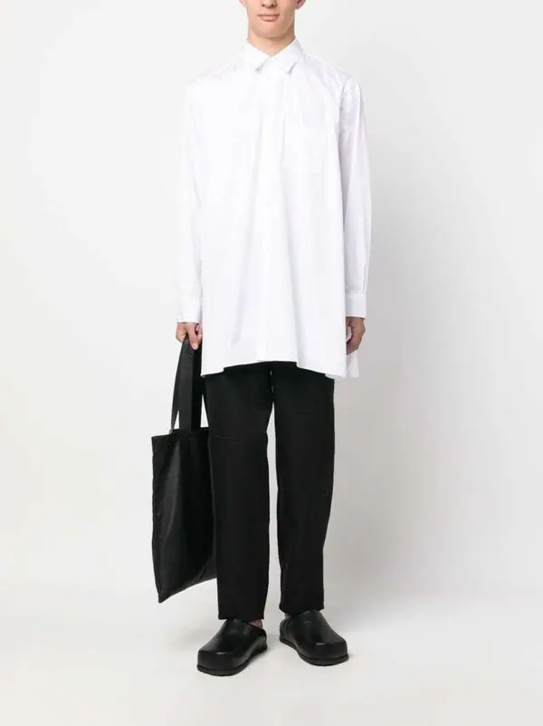 Comme Des Garçons Side-slits Cotton Shirt