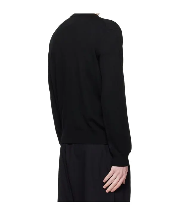 Maison Kitsuné Fox Head Crewneck Jumper - Black