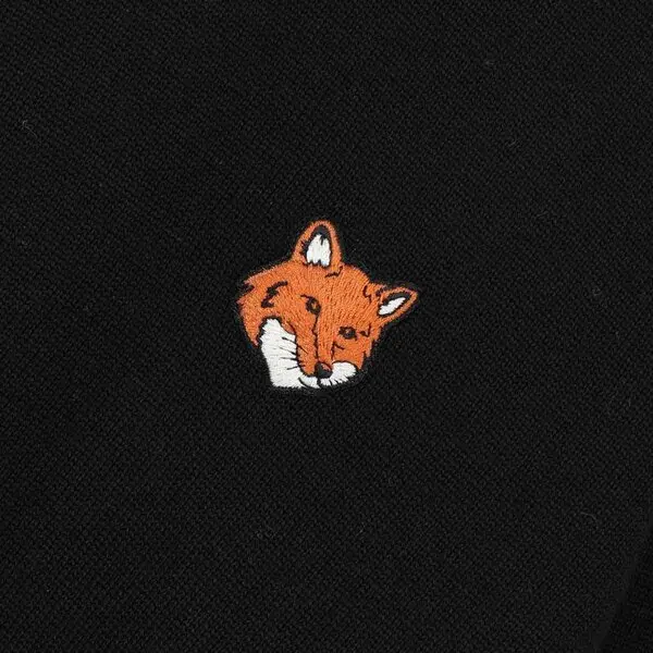 Maison Kitsuné Fox Head Crewneck Jumper - Black