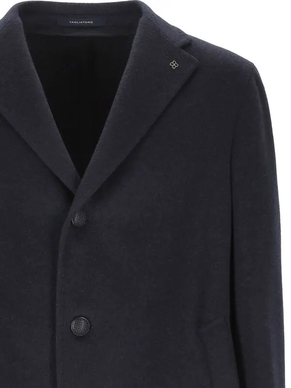 Tagliatore Long-sleeved Coat - Black