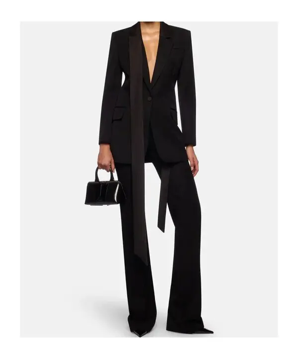 Attico Strap Detailed Trousers - Black