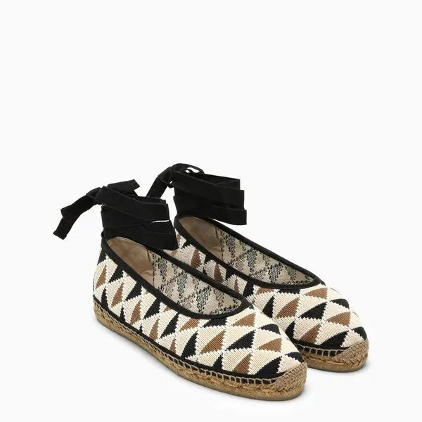CastaÑer Crochet Espadrilles With Tie Ankle Fastening