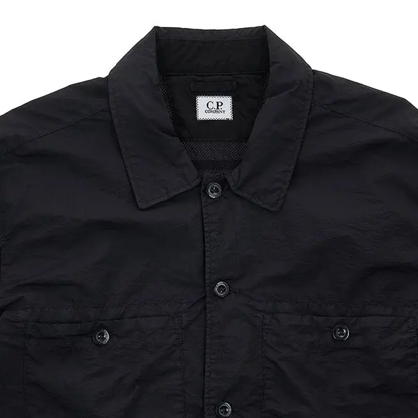 C.P. COMPANY Taylon Lens-detail Overshirt Jacket - Black