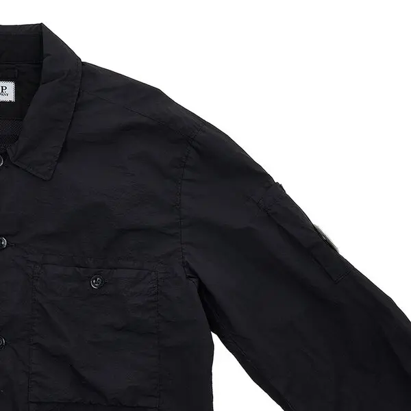 C.P. COMPANY Taylon Lens-detail Overshirt Jacket - Black