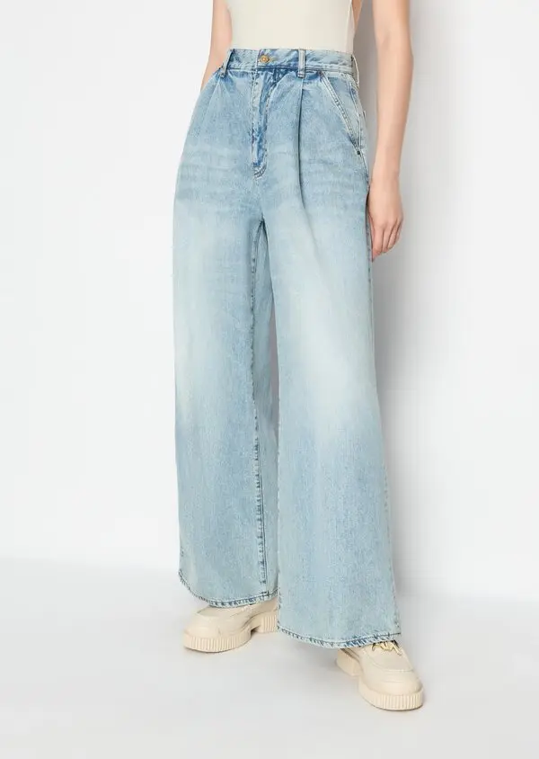 Armani Exchange Super Wide Leg Jeans