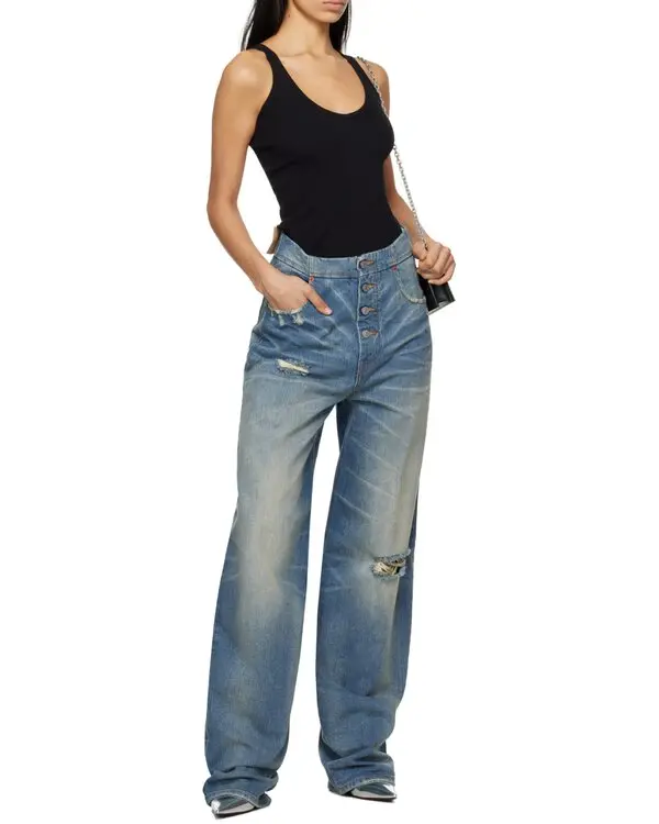 MAISON MARGIELA Distressed Washed Denim Jeans